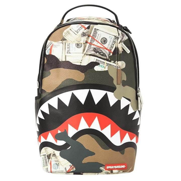 תיק ספרייגראונד - Sprayground Camo Money Shark – צעצועים ילדים ודרקונים