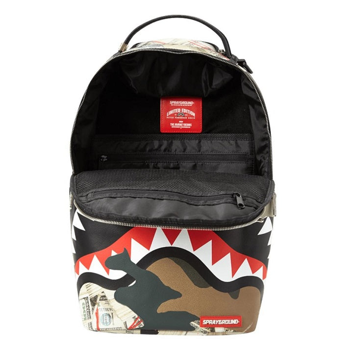 תיק ספרייגראונד - Sprayground Camo Money Shark – צעצועים ילדים ודרקונים